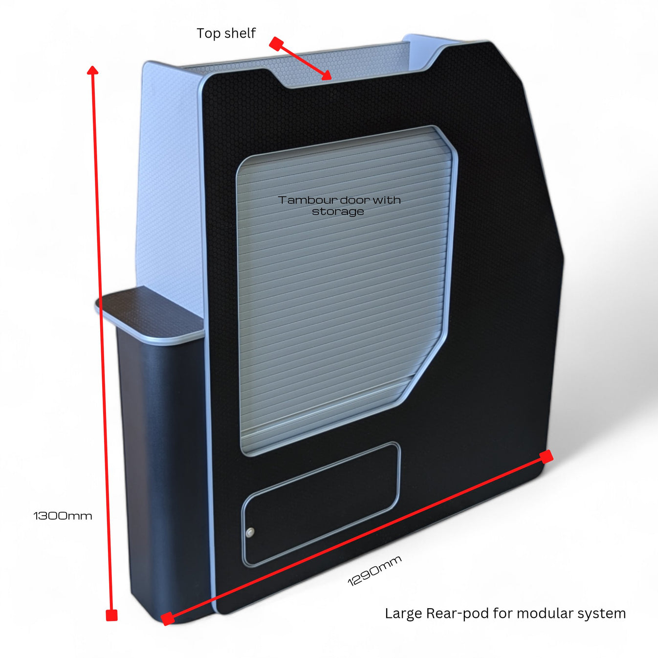 Rear-Pod (deeper version-panel vans) for full length system – Vangear UK