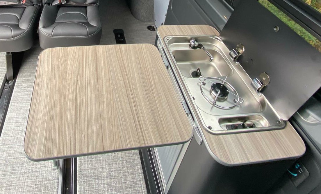 Vangear Kombi-Pod Campervan kitchen unit (Black) – Vangear UK